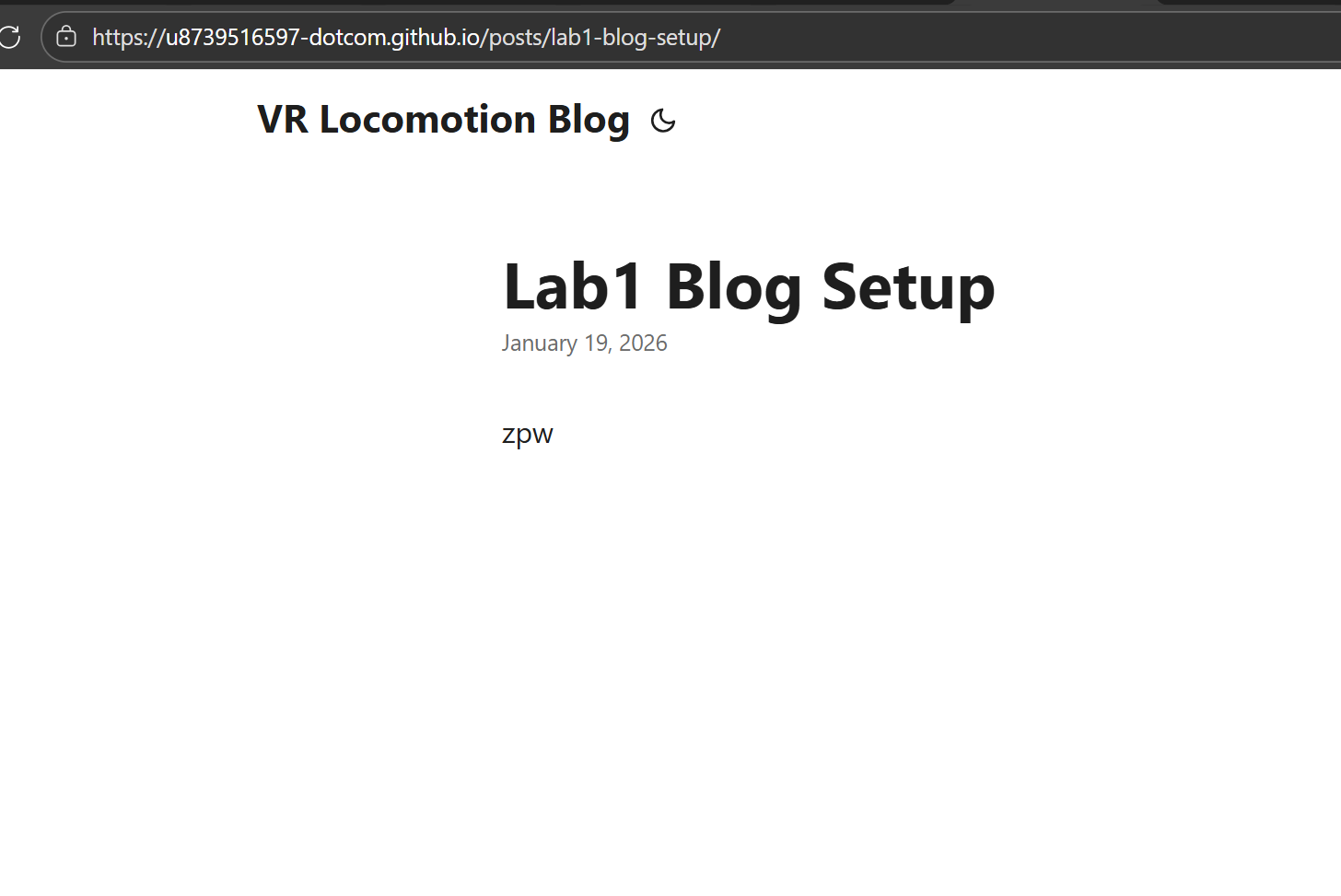 Lab 1: VR Locomotion Blog | VR Locomotion Blog