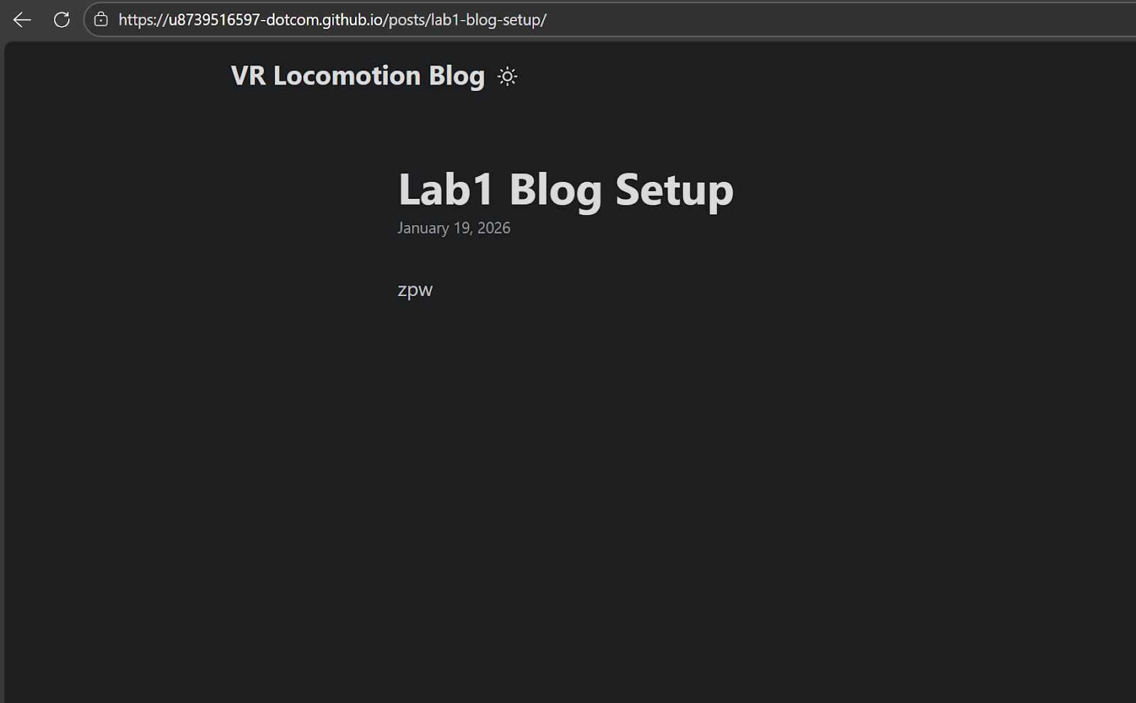 Lab 1: VR Locomotion Blog | VR Locomotion Blog